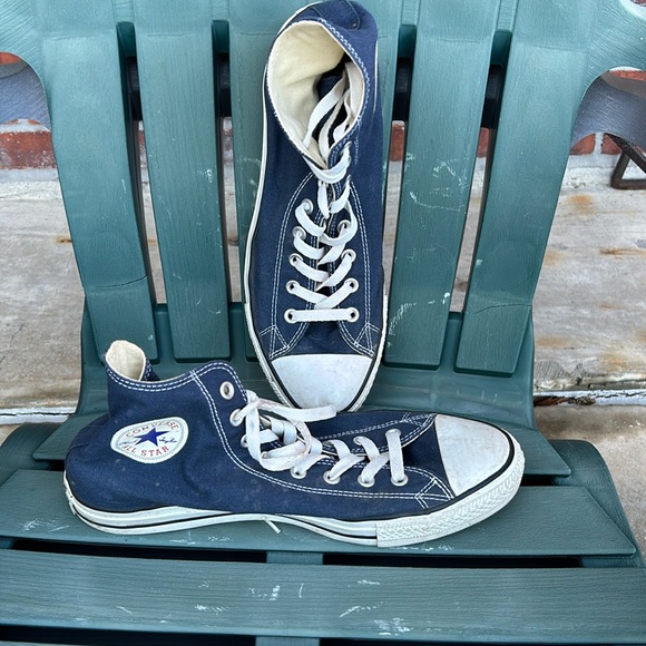 Converse | Shoes | Converse Chuck Taylor High Top Blue Tennis Shoe Mens ...
